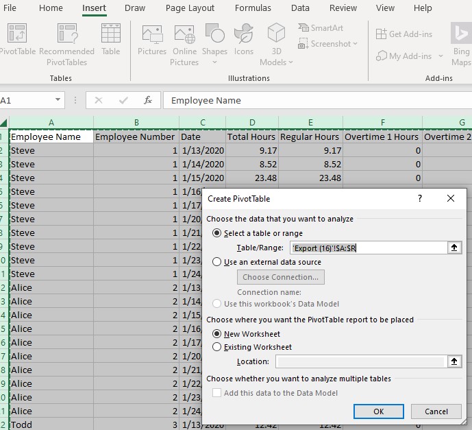 Pivot Tables for Quick Paid Time Off (PTO) Summaries and Reports ...
